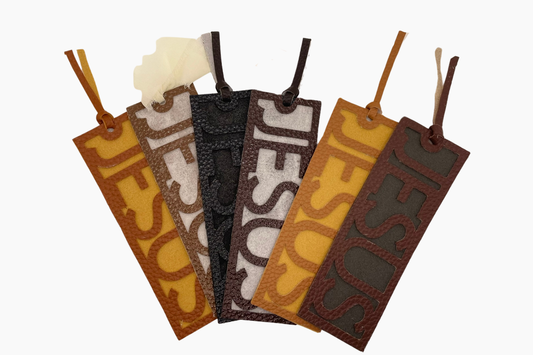 Jesus Bookmark - Faux Leather – Alpha And Omega Books